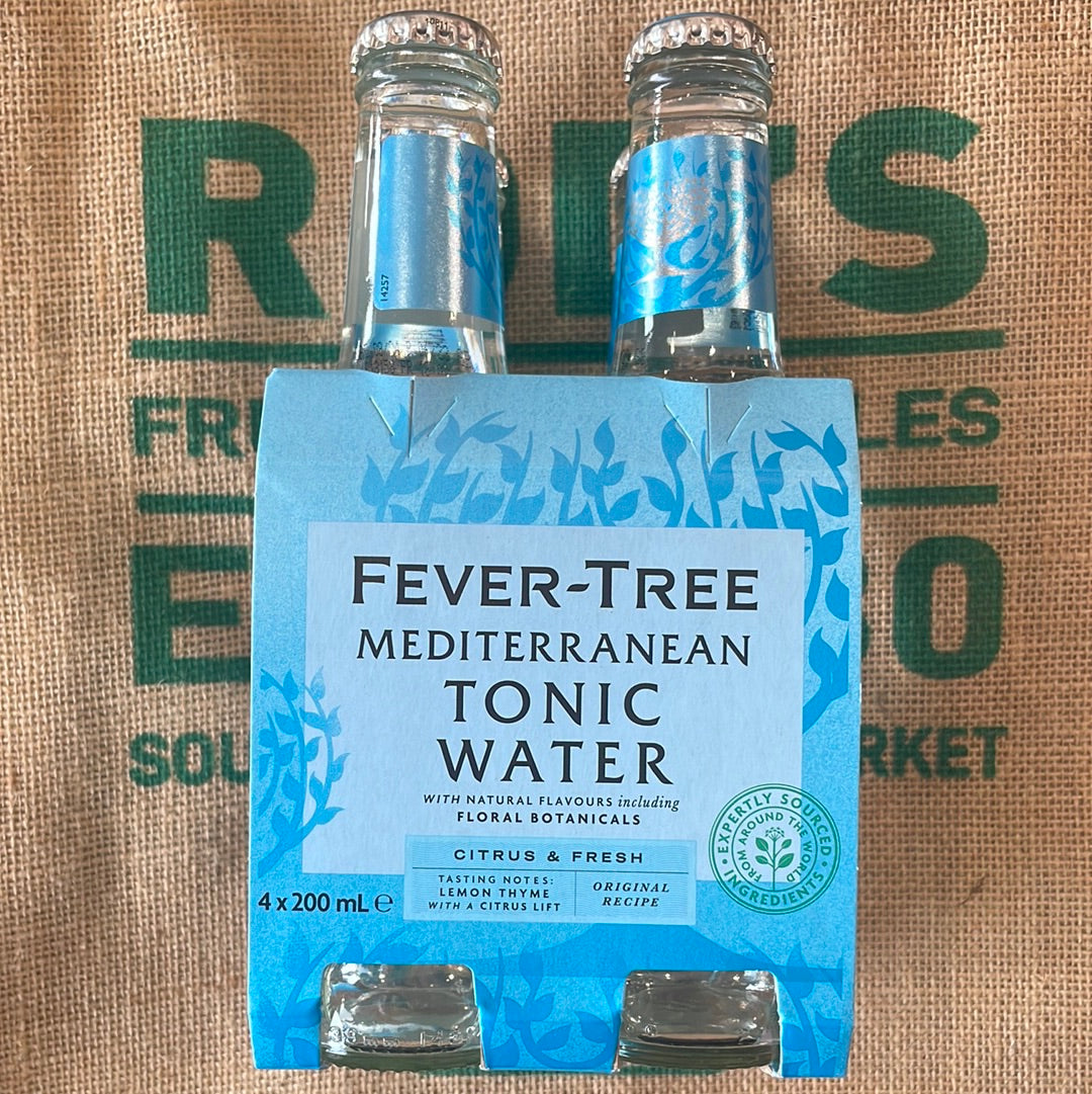 Water- Tonic 4 x 200ml pack (Mediterranean) – Rod's Fruit and Veg