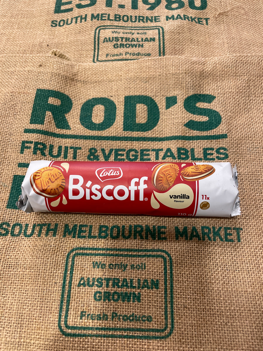Biscoff Vanilla flavor, 110g – Rod's Fruit and Veg
