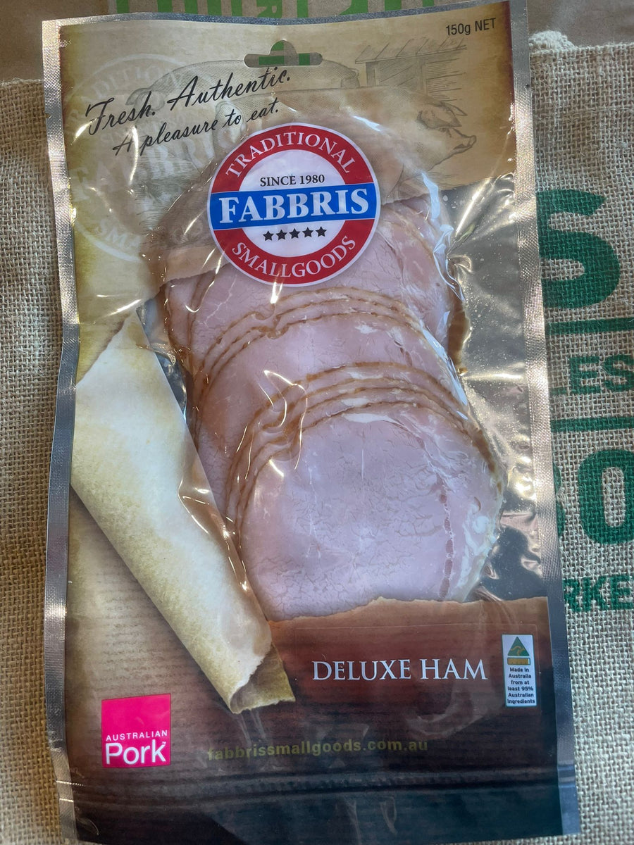 Ham-Deluxe ,Victorian 150g Sliced ( Fabbris Smallgoods) – Rod's Fruit ...