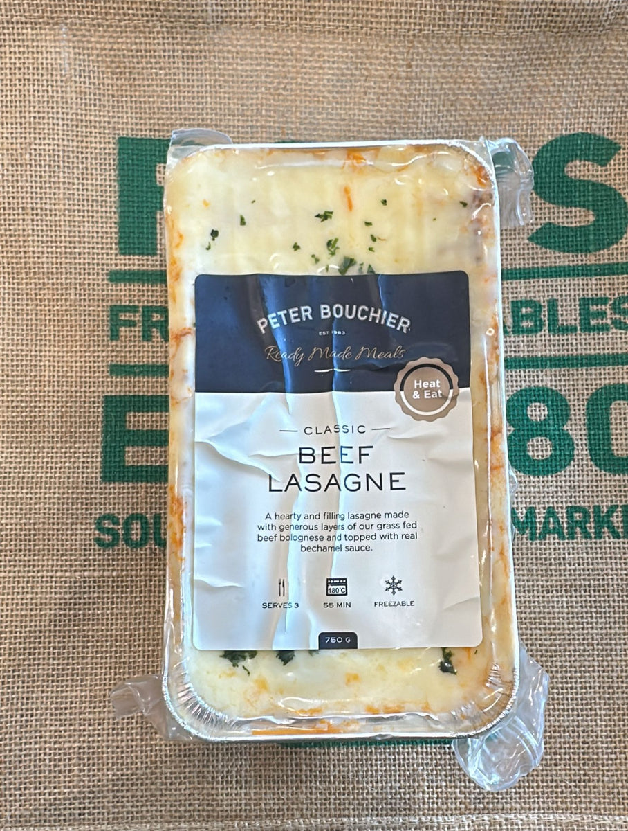 Peter Bouchier- Beef Lasange 750g – Rod's Fruit and Veg