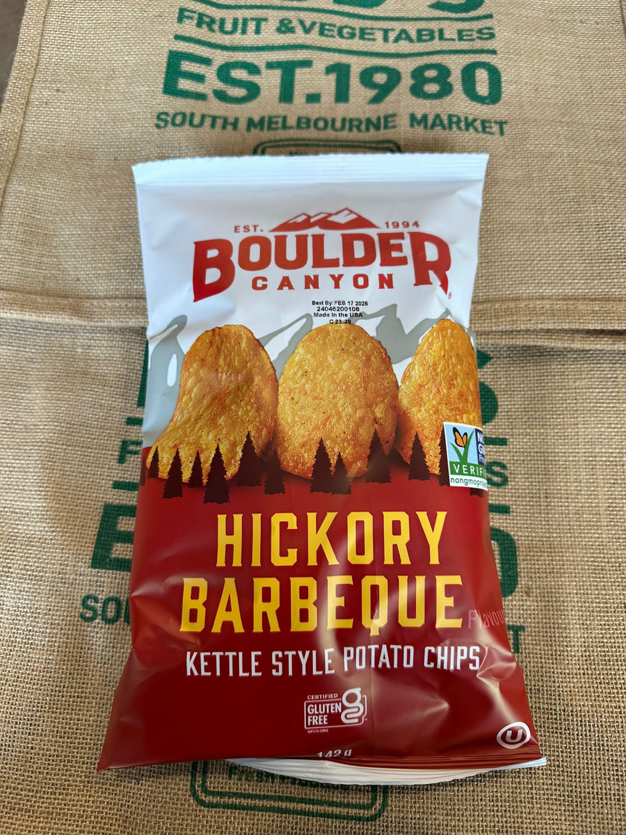 Chips-Boulder Canyon Hickory BBQ ( kettle style chips) 142g – Rod's ...