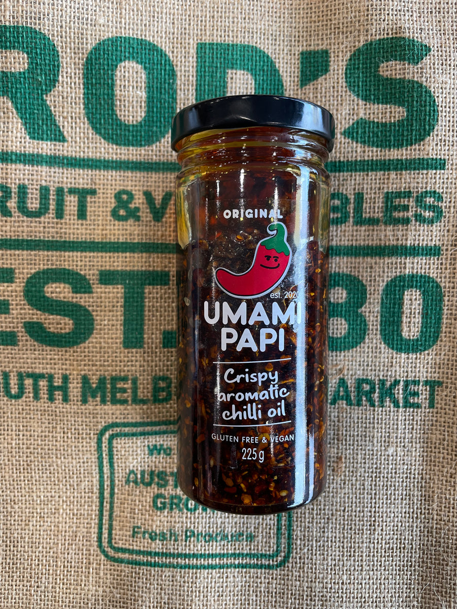 Oil- Chilli Umami Papi 225g – Rod's Fruit and Veg