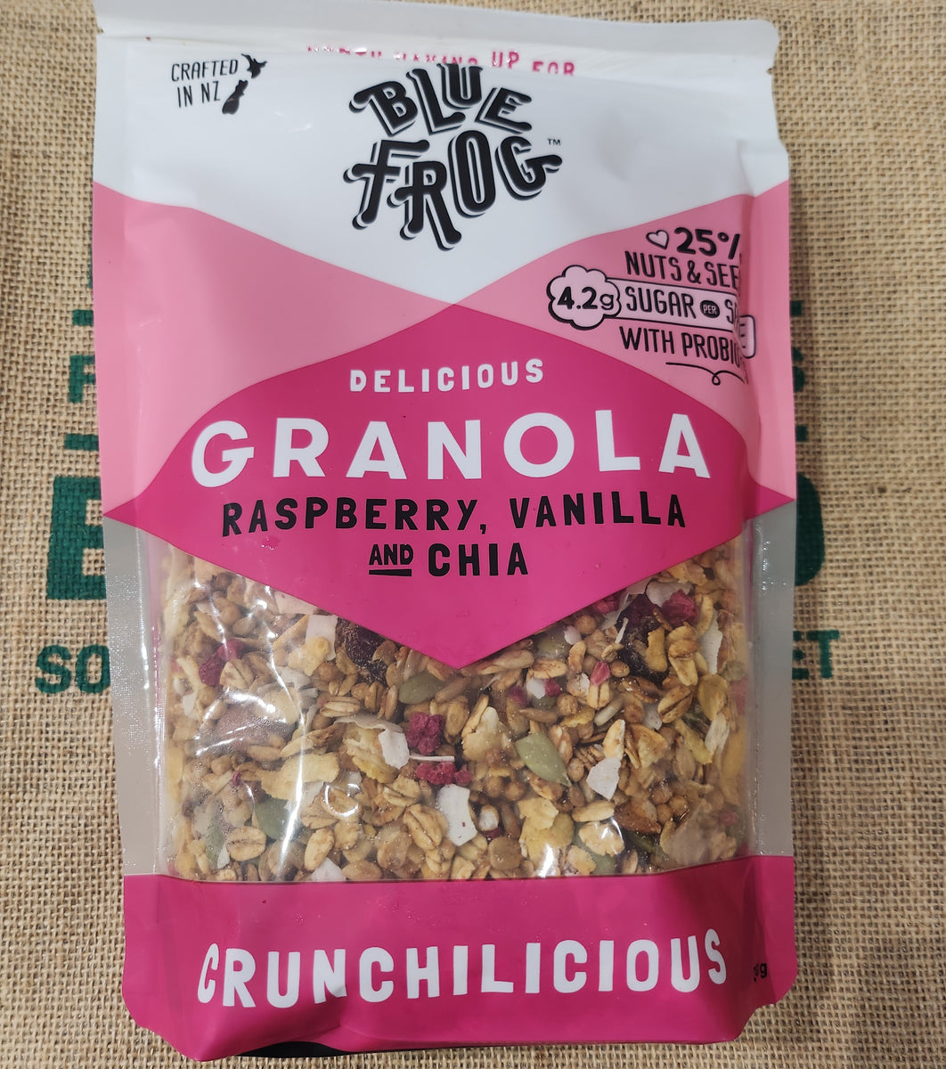 Granola- Raspberry , Vanilla and Chia – Rod's Fruit and Veg