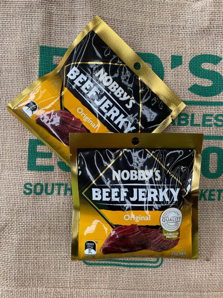 Jerky- Nobby's Beef Original 25g – Rod's Fruit and Veg